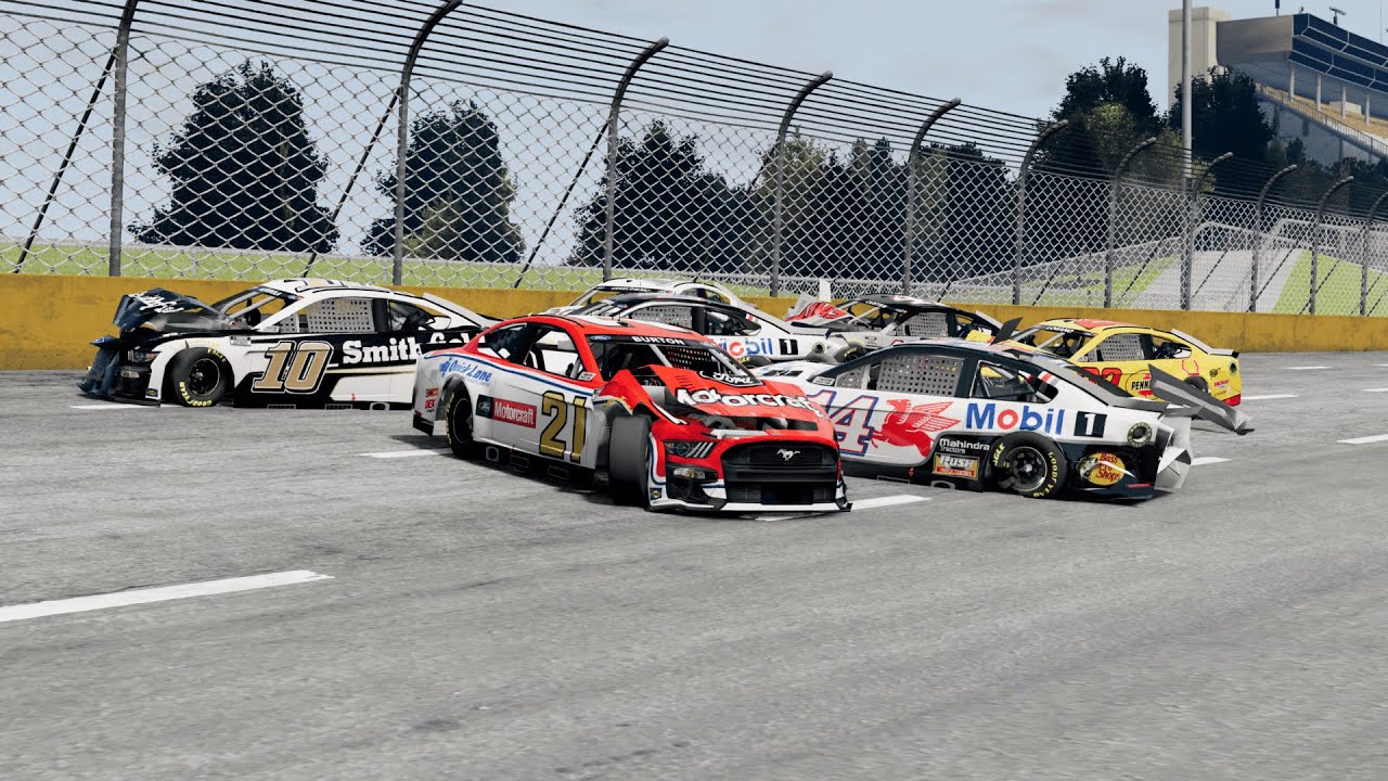 Tony Stewart BLOWS A TIRE While LEADING at Mountain Peak Speedway ...