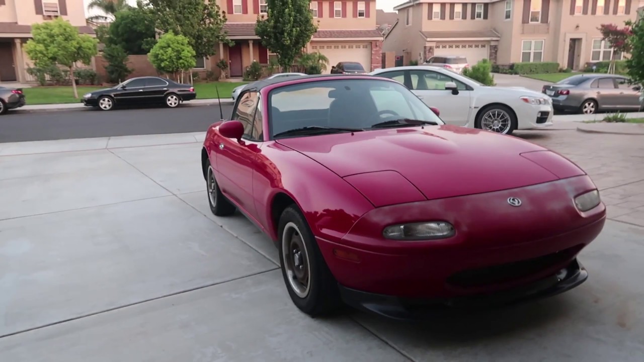 Miata NA Ebay Garage Vary front lip install! GV style - YouTube