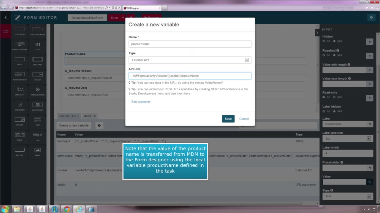 Utilizing the Bonita UI Form Designer - YouTube
