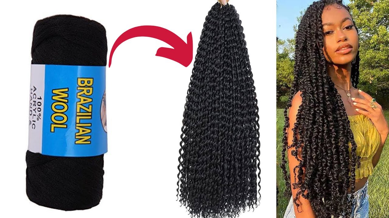 😱 How I made passion Twist Using Brazilian Wool 😱🔥#brazilianwool # ...