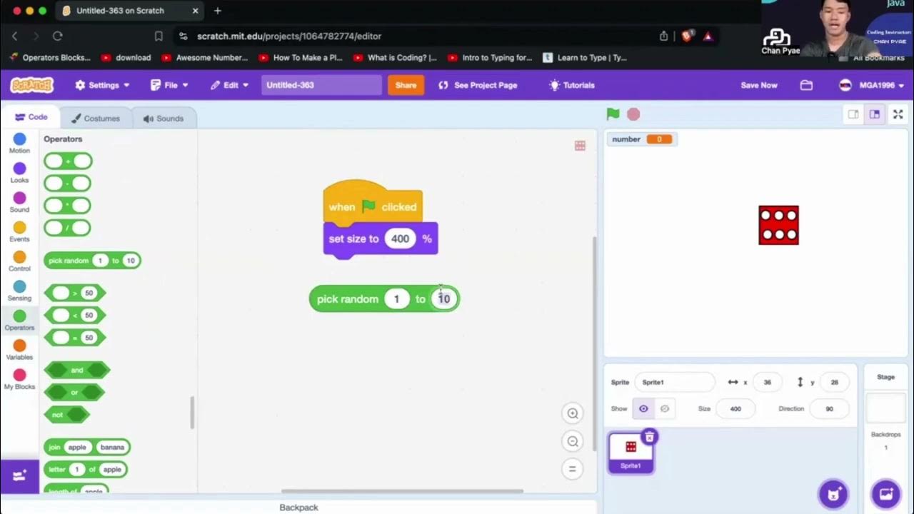 Developing A Dice Game In Scratch Codingtutorial Coding Scratch3 Dice Games Youtube
