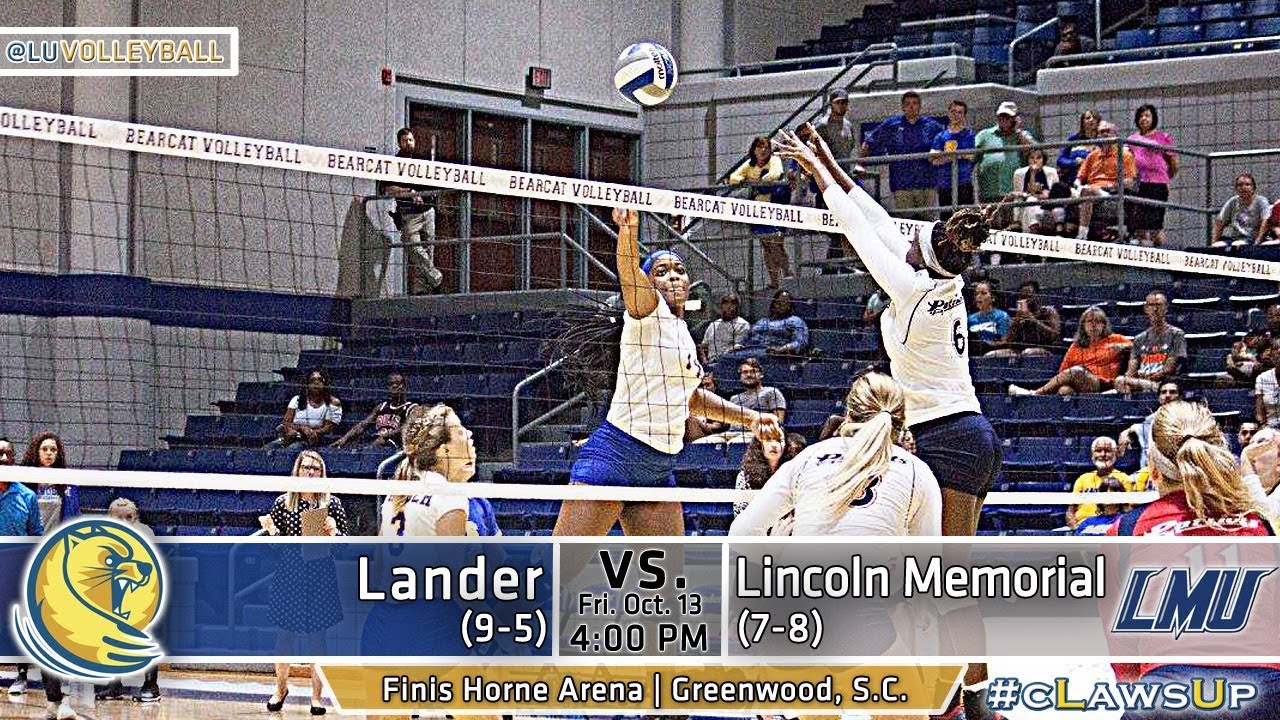 Lander Volleyball vs. Lincoln Memorial - YouTube