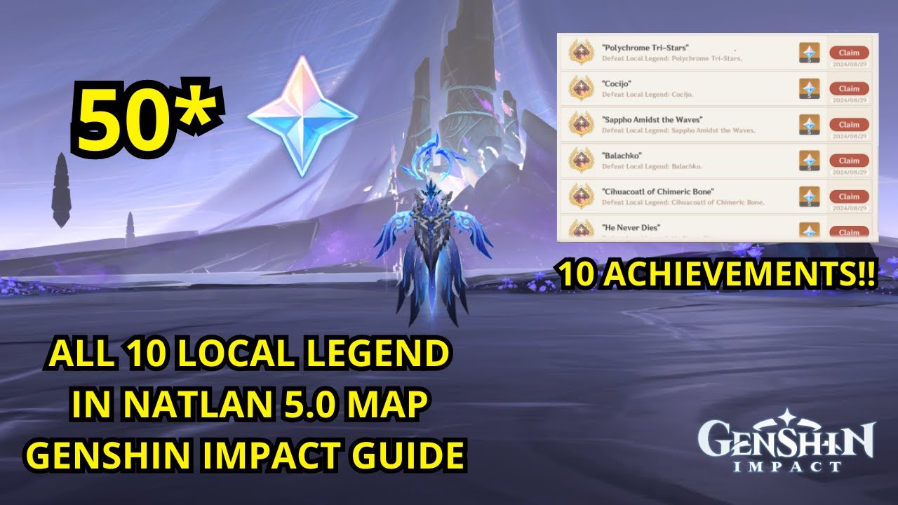 ALL 10 LOCAL LEGEND IN NATLAN MAP 5.0 | GENSHIN IMPACT GUIDE - YouTube