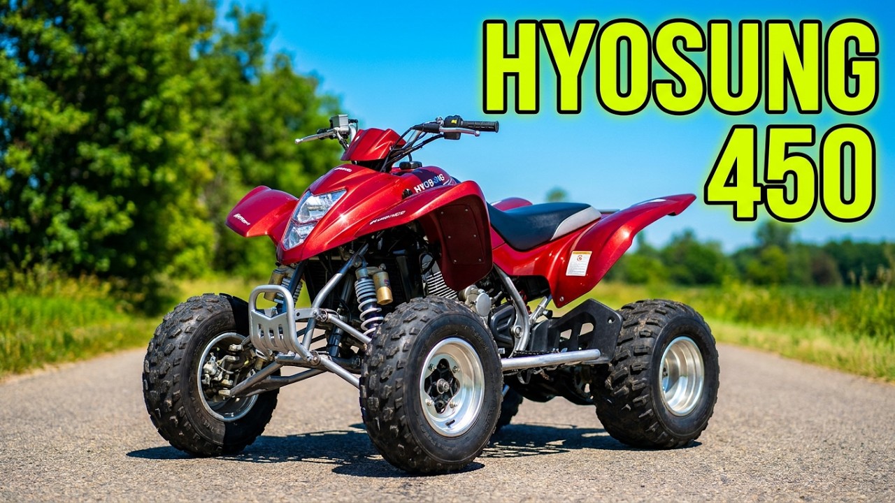 Quad atv Hyosung access motor 450 drive by sound test stock origine ...