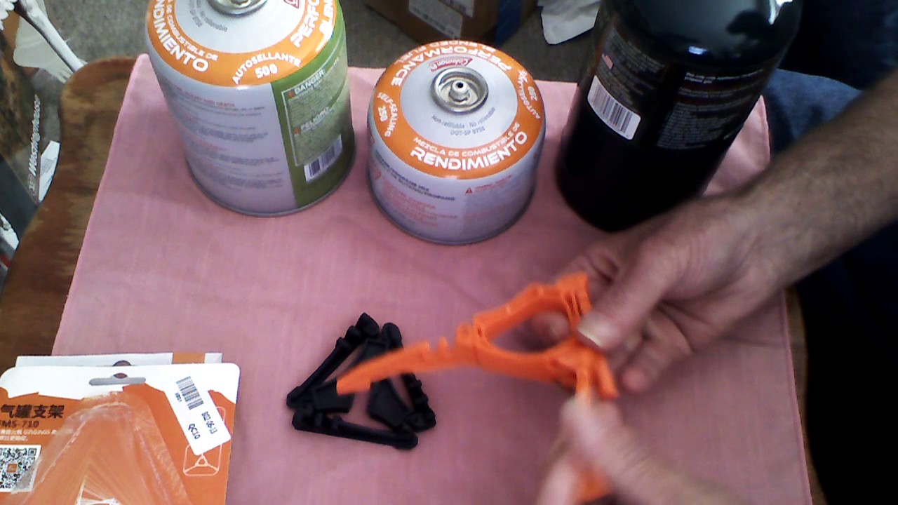 SHTF / Hiking / Camping propane stove fuel bottle base stand review ...