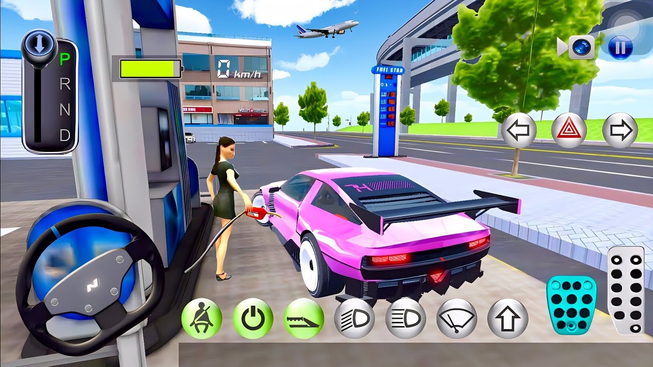 3D Driving Class Simulation - Funny Police Officer Refuel His Super Car ...