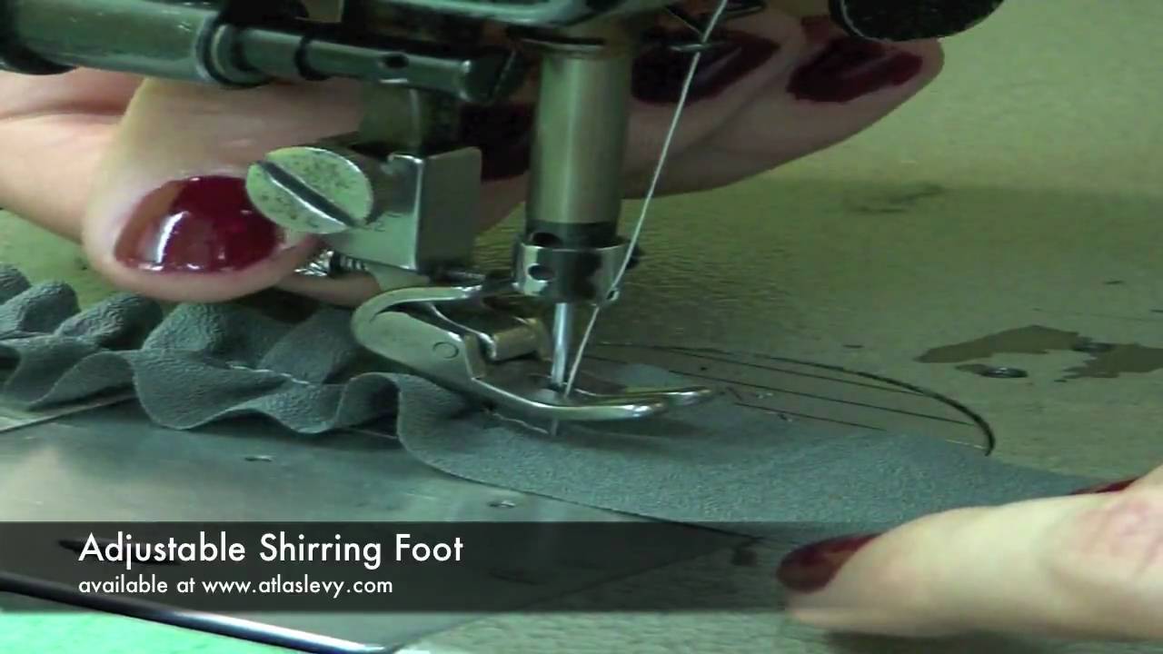 adjustable shirring foot - YouTube