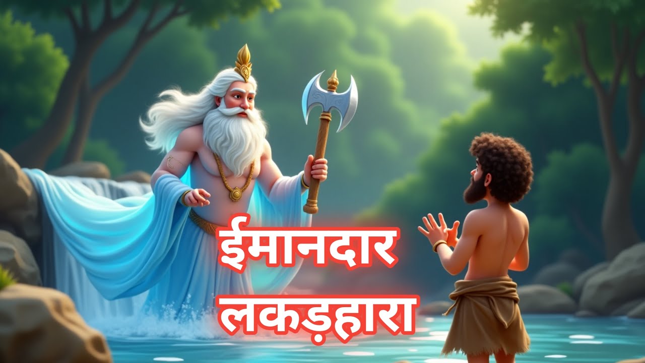 ईमानदार लकड़हारा की कहानी l #Hindi Kahaniyan l Tale Spark - YouTube