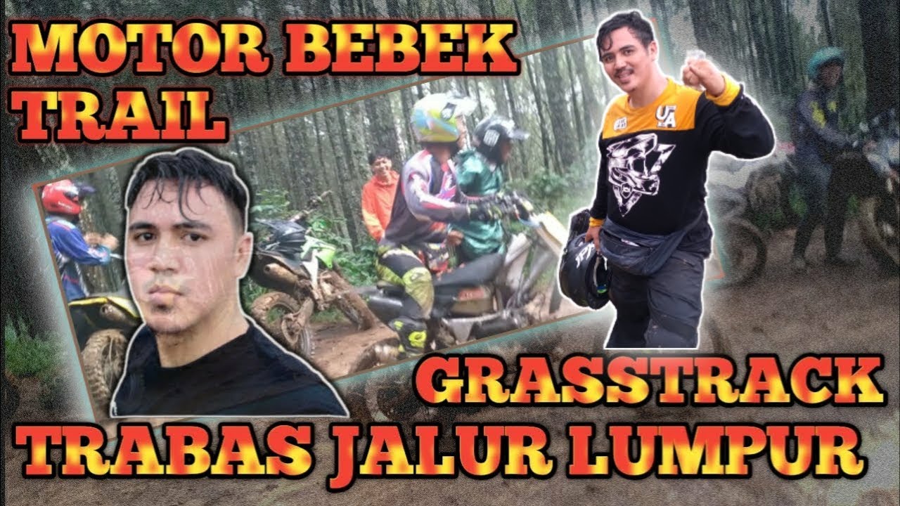 MOTOR BEBEK‼️MODIF TRAIL‼️ GRASSTRACK‼️TRABAS JALUR LUMPUR‼️FUN ...