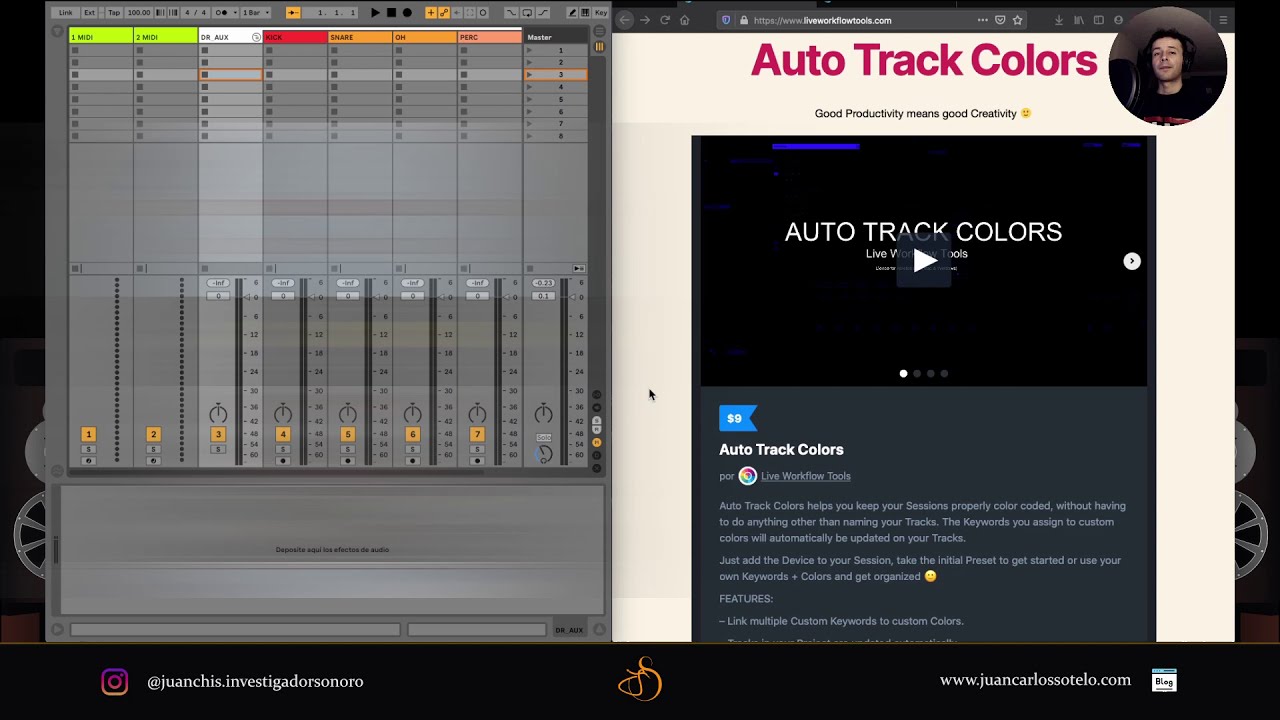 ¡Color automático en los canales de Ableton Live! Live Workflow Tools ...