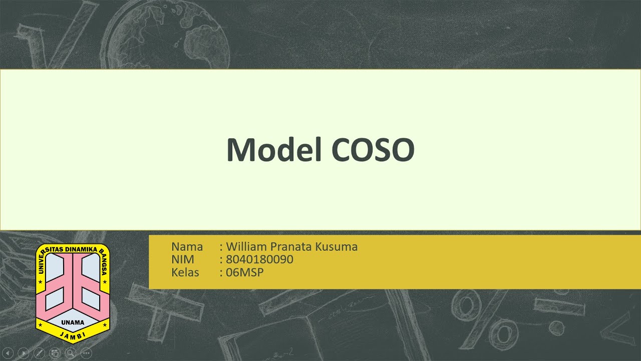 COSO (Committee of Sponsoring Organizations of the Treadway Commission ...