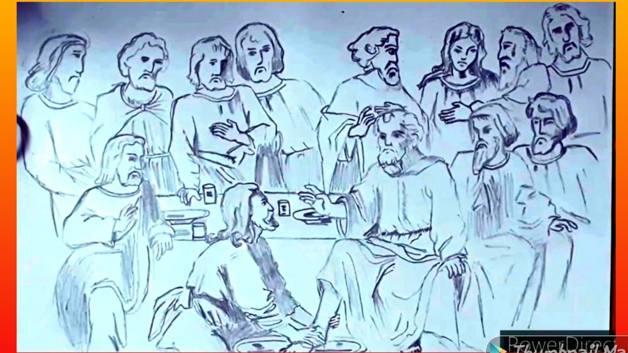 The last supper drawing 2020 || holy Thursday drawing || speed drawing ...