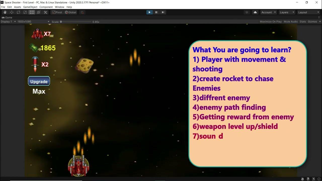 How to make Space shooter Game with Unity Tutorial# 1 Introduction - YouTube