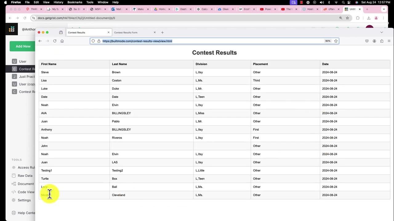Grist App Integration with getgrist.com database/spreadsheet online software. - YouTube