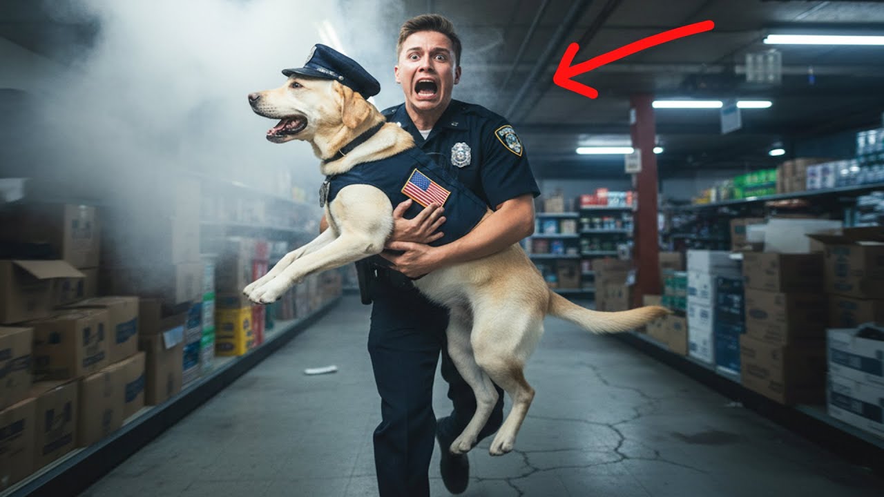 Scout Labrador Dog Police Fell After Warning of Toxic Smoke…Everyone ...