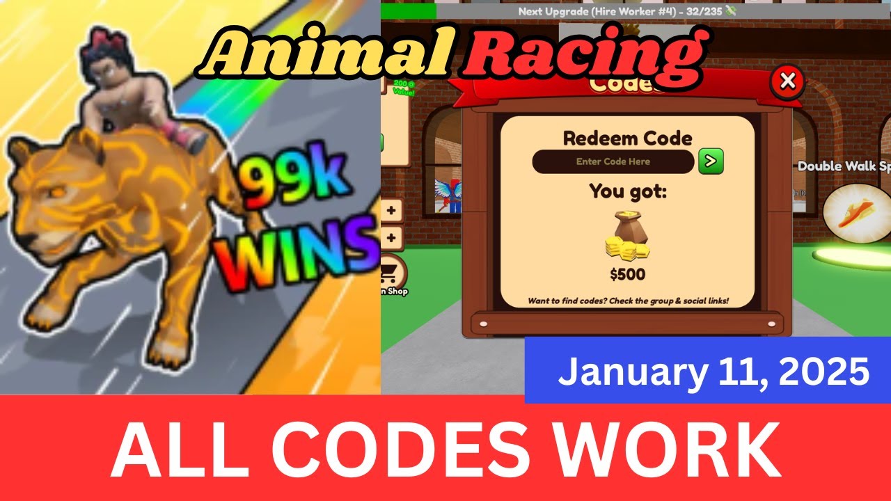 *ALL Codes Work* Animal Racing ROBLOX, January 11, 2025 - YouTube