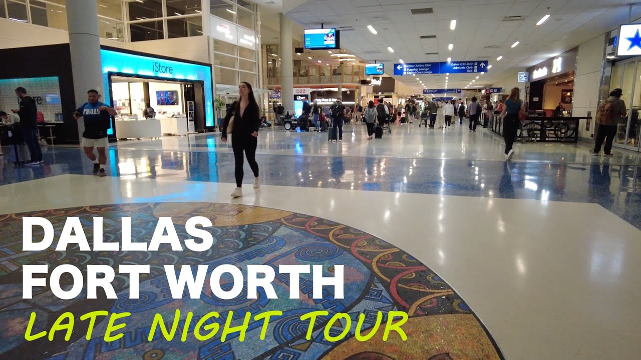 DFW Int'l Terminal D - Late Night Walking Tour - YouTube