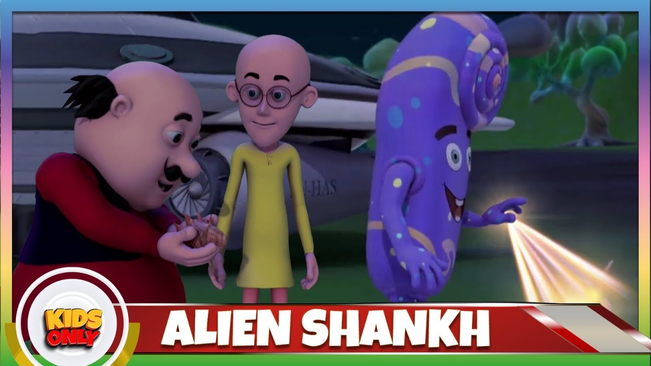 Motu Patlu Alien Shankh | S5 Ep 86 | Funny Hindi Cartoon Adventure for ...