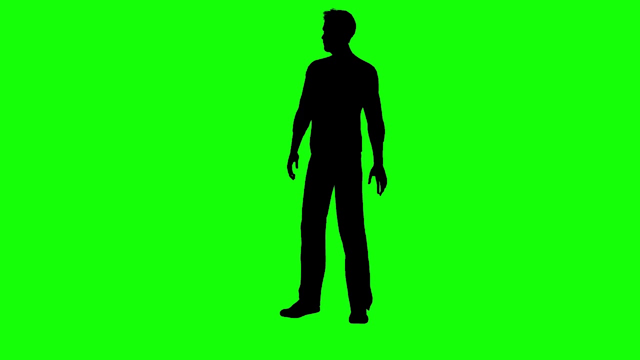 free green screen silhouette man look around - YouTube