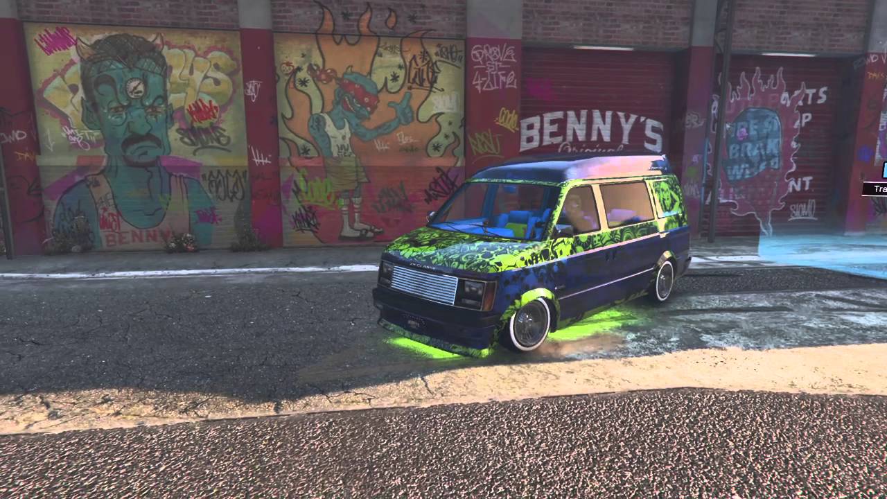 GTA 5- (online) Lowrider DLC:Tunando VAN Moonbeam #3 -2016- - YouTube