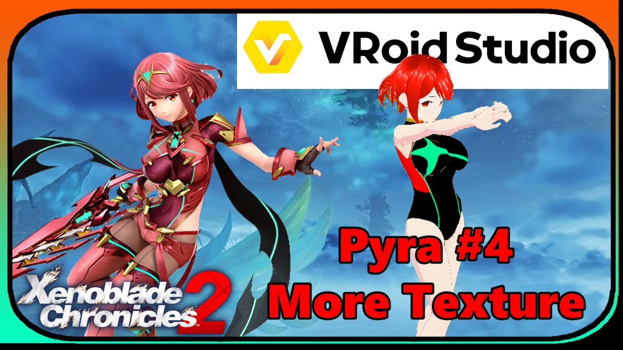 Artist VTuber | Making Pyra in VRoid #4 more texture and I'm sick a bit ...