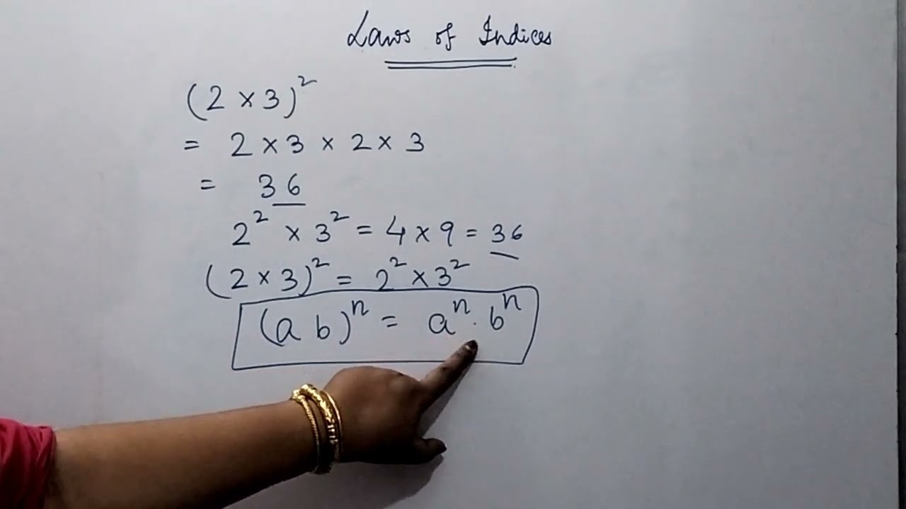 Laws of Indices (Class IX) - YouTube