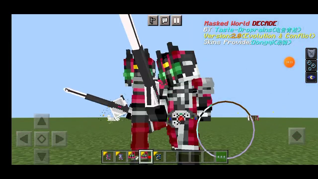 review mod kamen rider decade minecraft pe 1.19 - YouTube