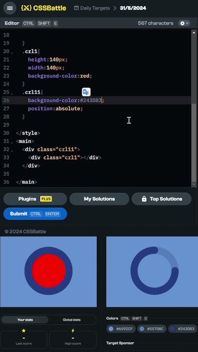Css Battle Day Challenge Your Css Skills Today Cssbattle Csschallenge Frontend Youtube