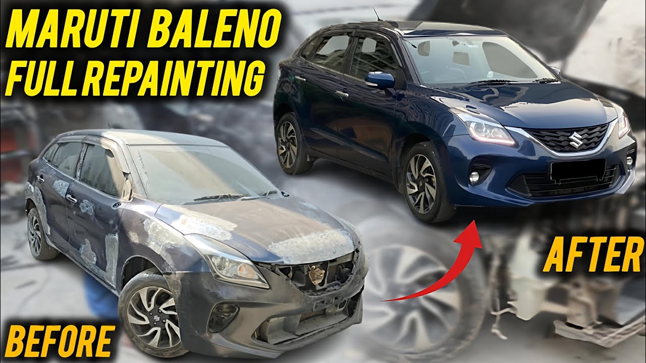 Maruti Baleno car denting painting video @RafiUk04 - YouTube