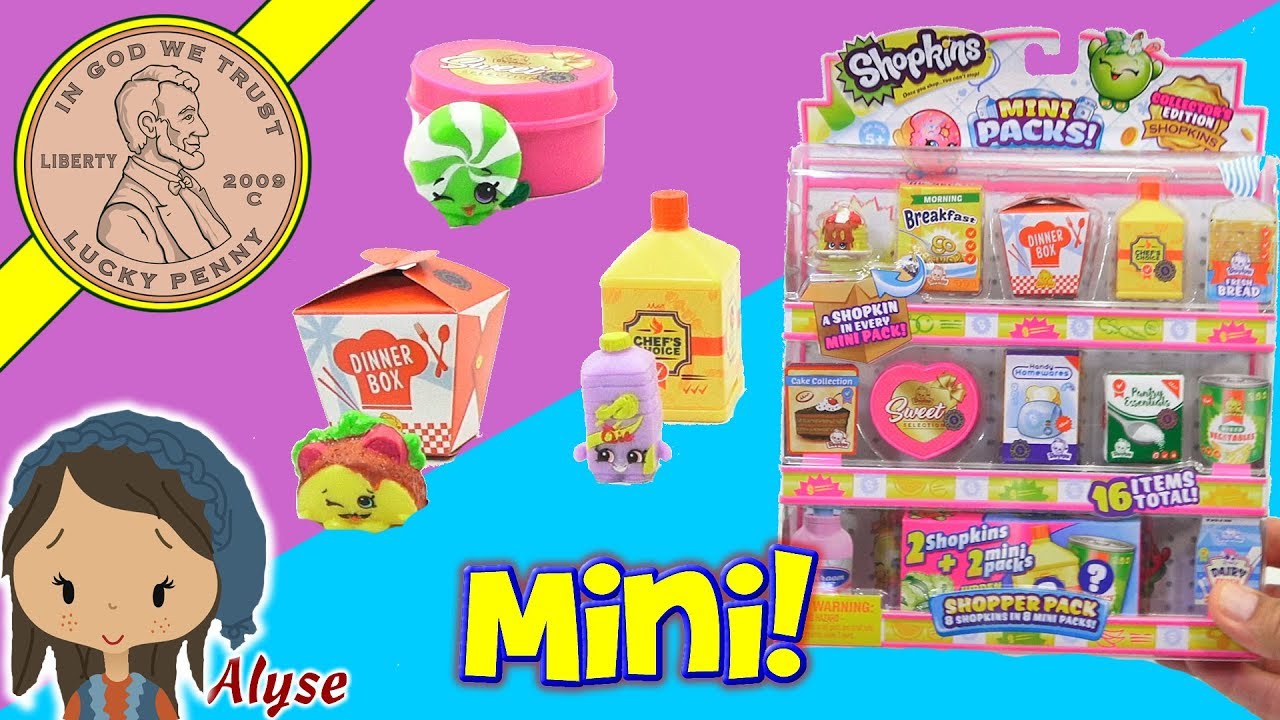 Shopkins Mini Packs Collectors Edition Shoppers Pack - YouTube