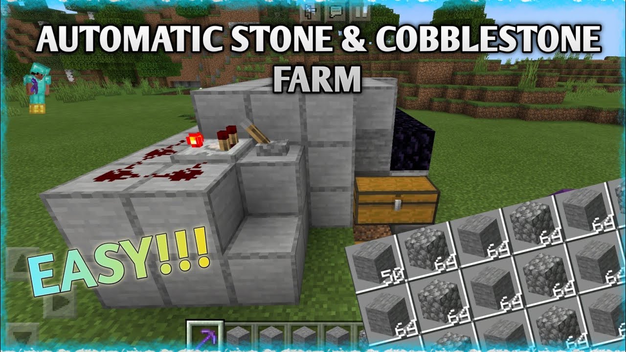 EASY 1.17 AUTOMATIC STONE & COBBLESTONE GENERATOR BEDROCK (PS4/Xbox ...