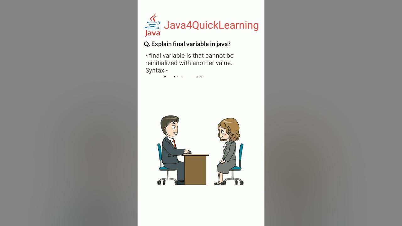 Explain final variable in java #final #variable #corejava #freshers #java4quicklearning - YouTube