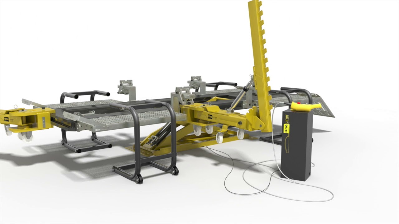 UnoLiner Systems Straightening bench - YouTube