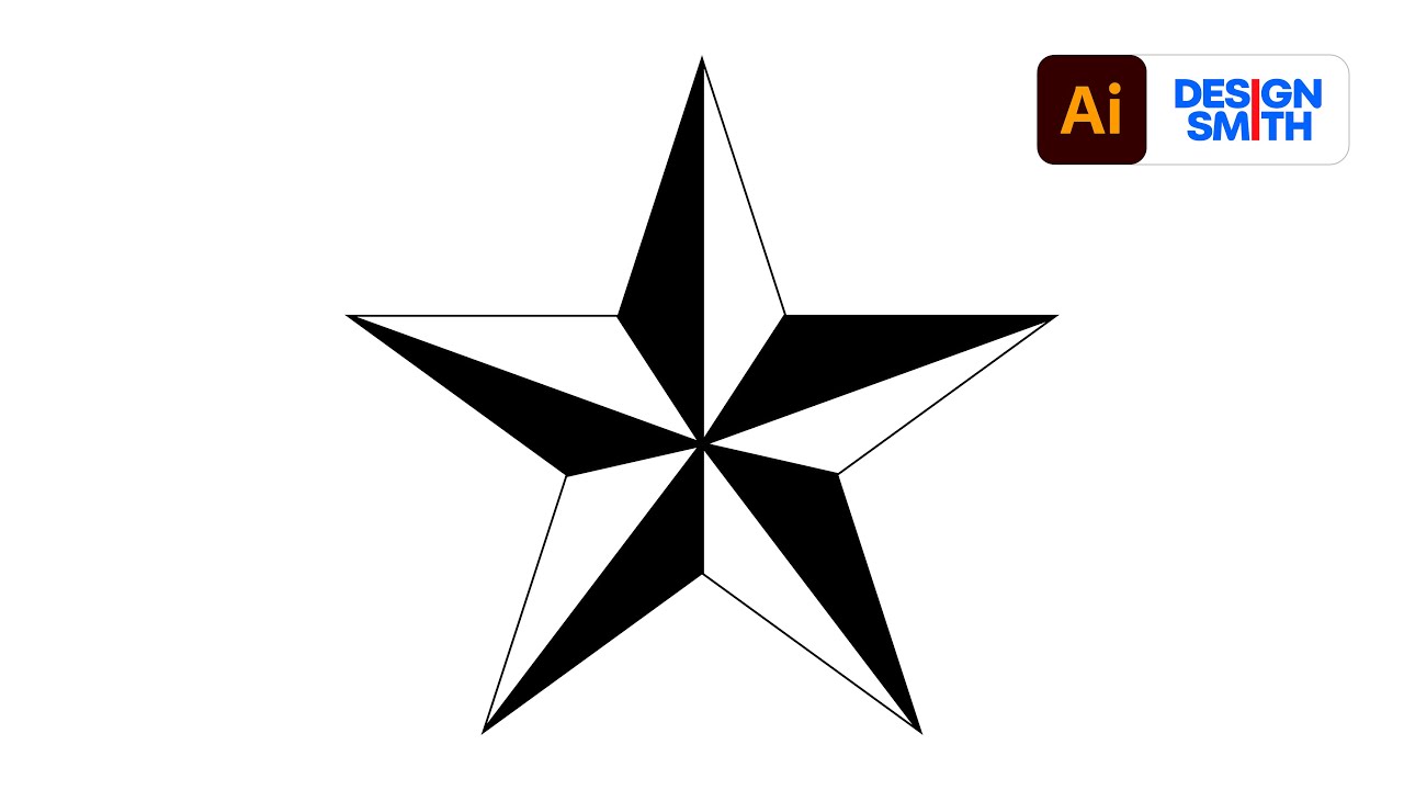 How to Create a Dimensional Star in Adobe Illustrator - YouTube