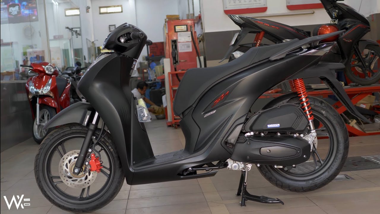 Honda SH 160i 2023 - Matte Black - Full Specs & Walkaround - YouTube