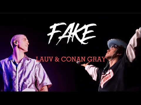 Fake (Lyrics) | Lauv & Conan Gray - YouTube