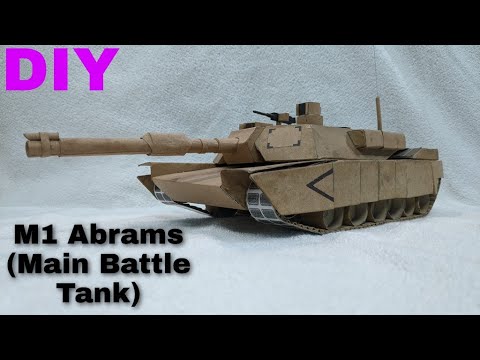 M1A2 ABRAMS MBT DIY PAPER MODEL - YouTube