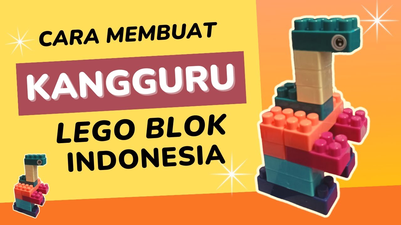MEMBUAT HEWAN KANGGURU/KANGAROO DARI LEGO BLOK | TUTORIAL LEGO BLOCKS ...