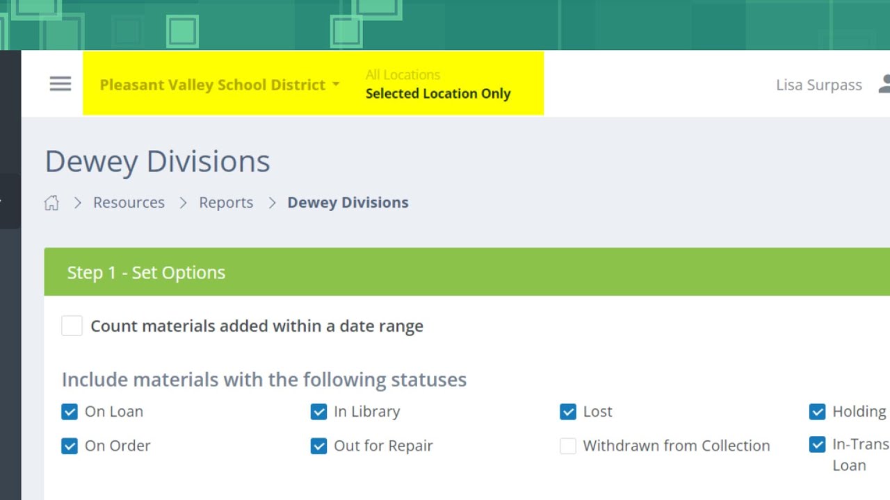 Standard Resource Reports: Dewey and LC Call Number Divisions - YouTube