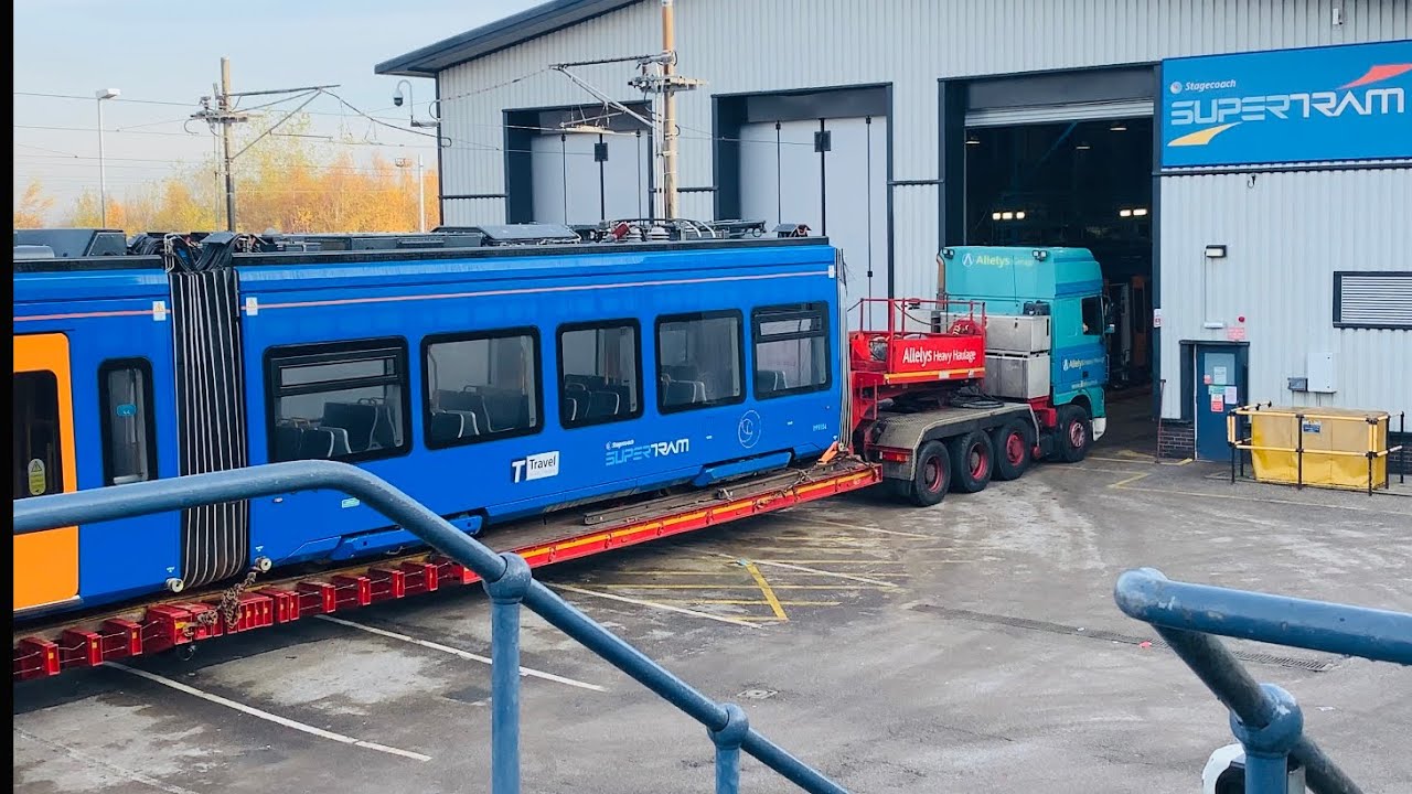 Allelys Heavy Haulage Truck With Tram-Train At Nunnery Tram Depot With ...