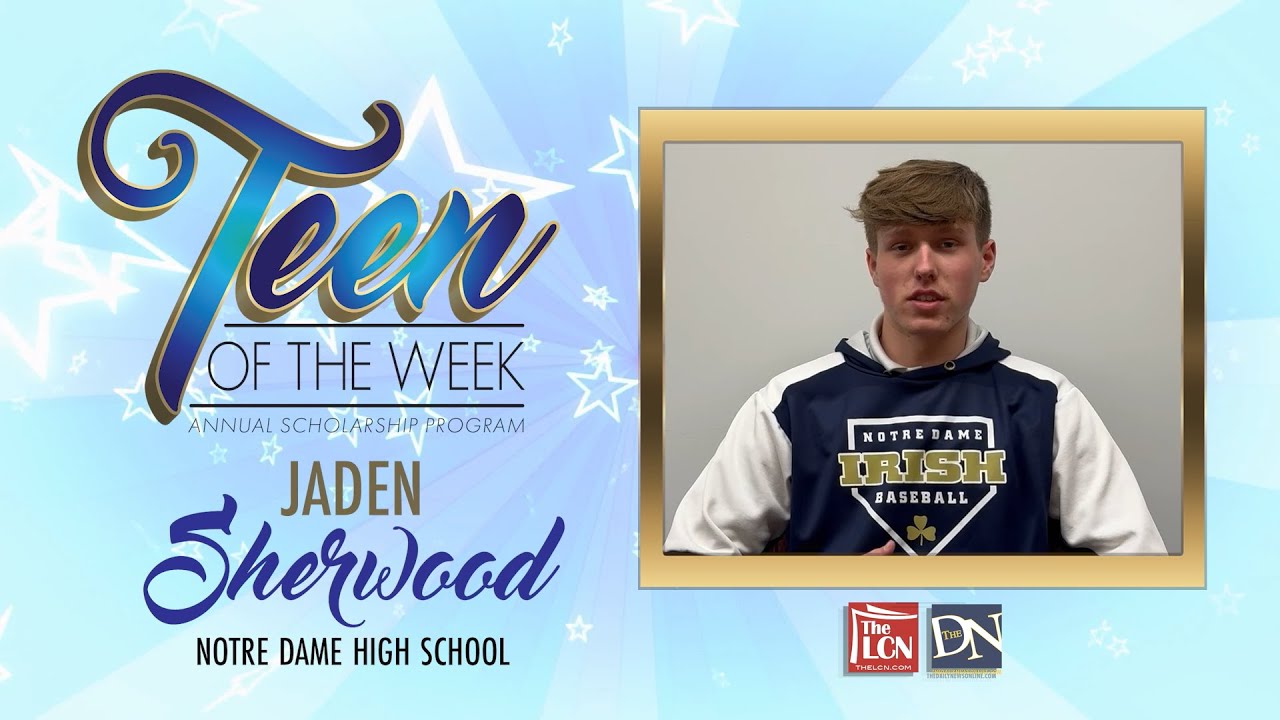 Teen of the Week — 050824 — Jaden Sherwood (Notre Dame) - YouTube