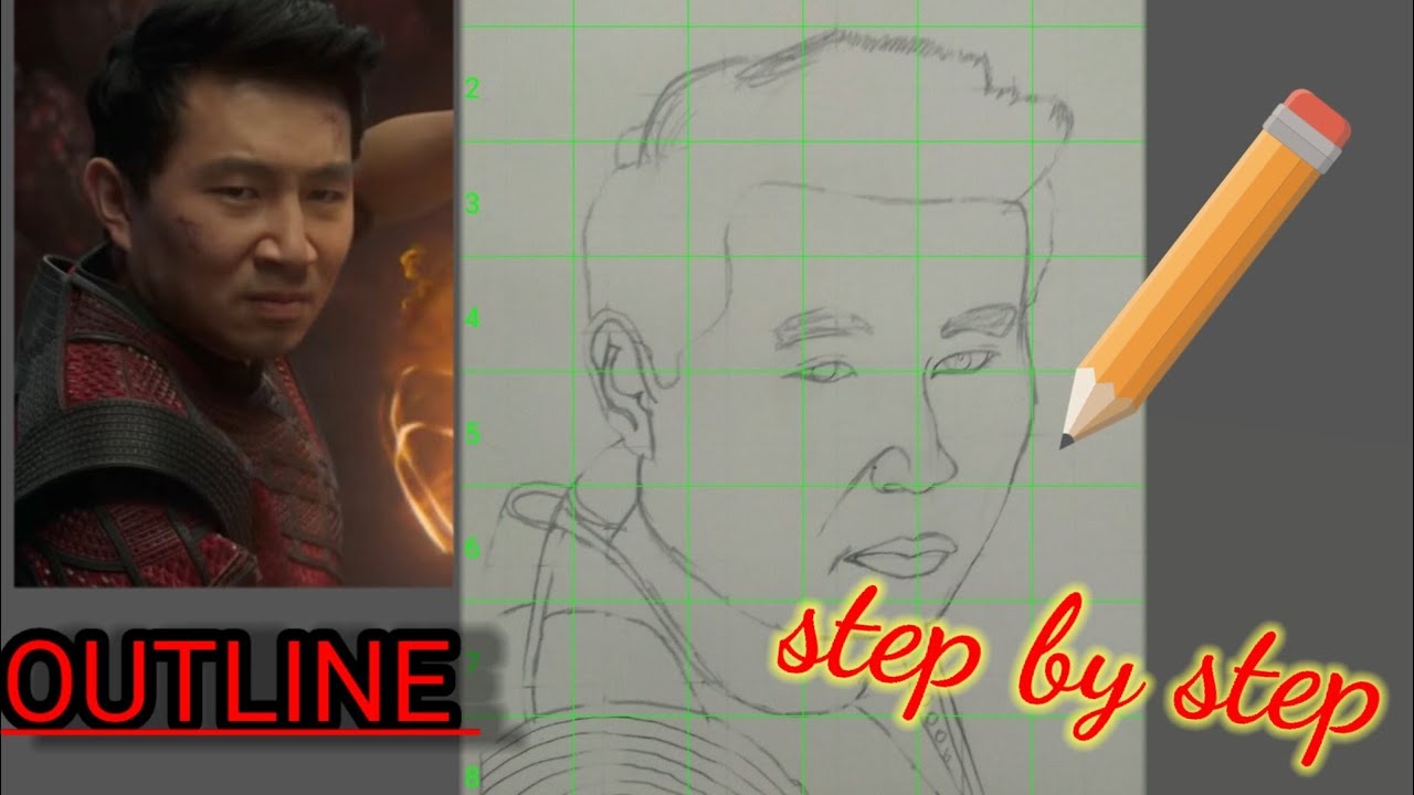 How to draw Shang -chi outline || Tutorial || step by step #shangchi ...
