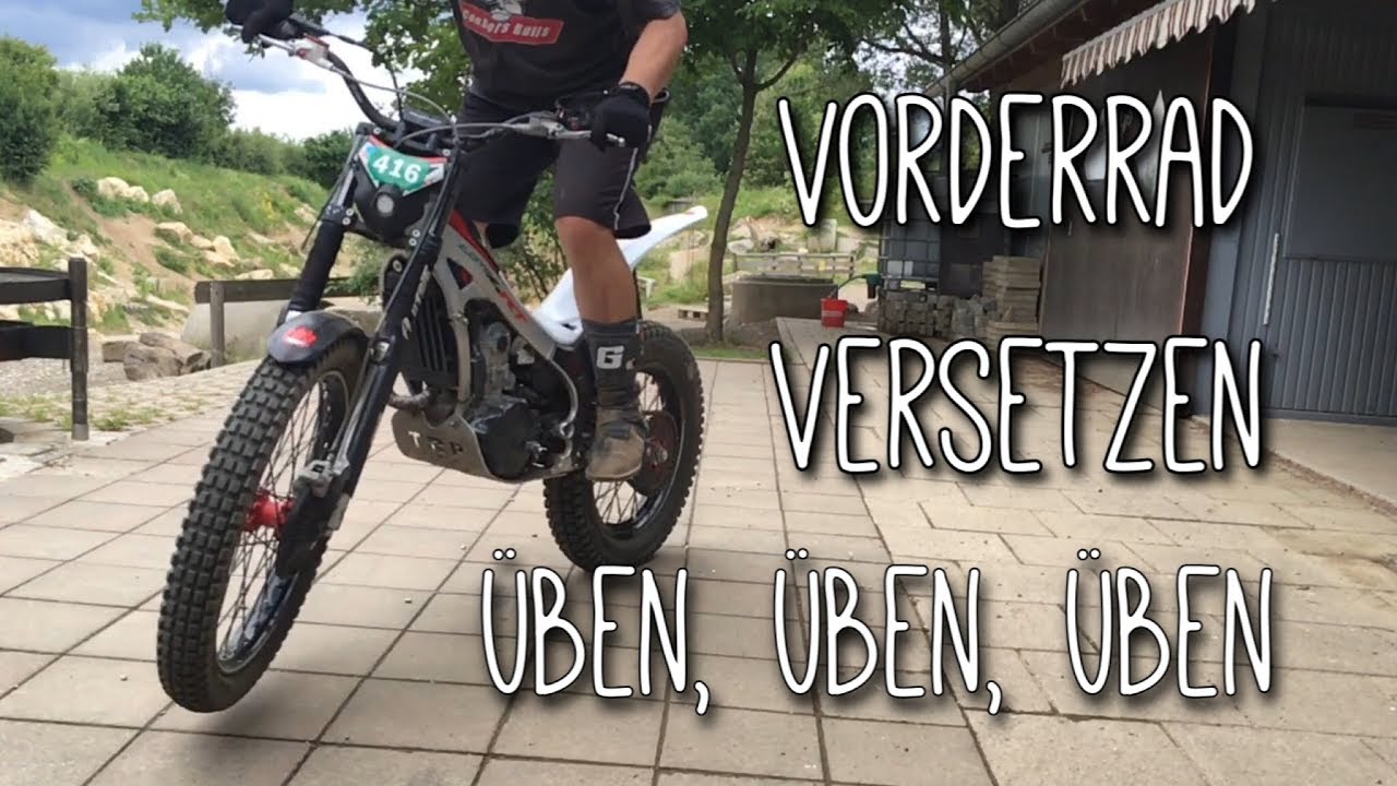 Practicing hopping the front wheel · Moto Trials Training - YouTube