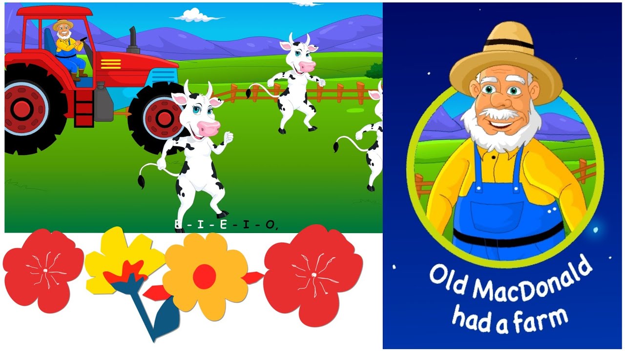 old macdonald had a farm | poem | nursery rhymes & kids song - YouTube