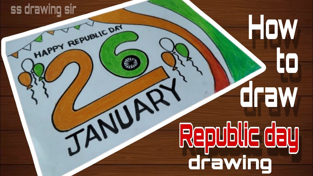 Republic day drawing / 26 January drawing / independence day drawing ...