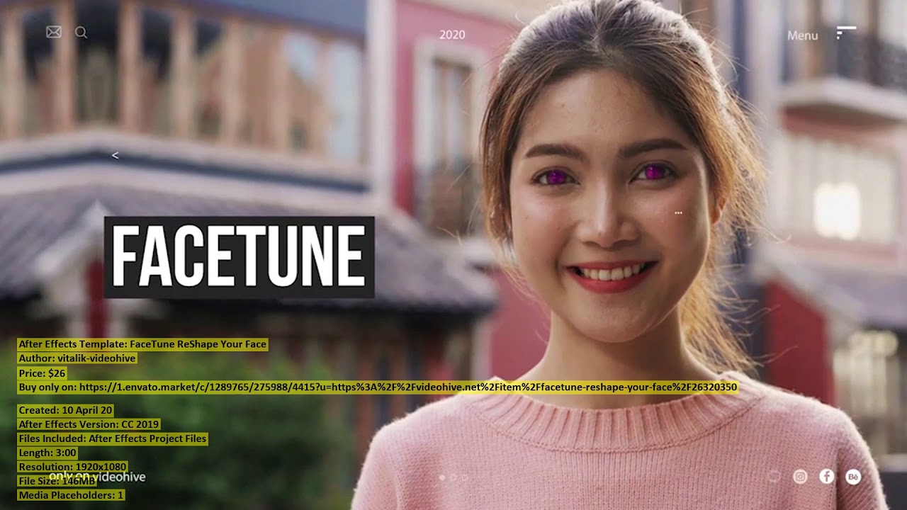 FaceTune ReShape Your Face | After Effects Template | VideoHive ...