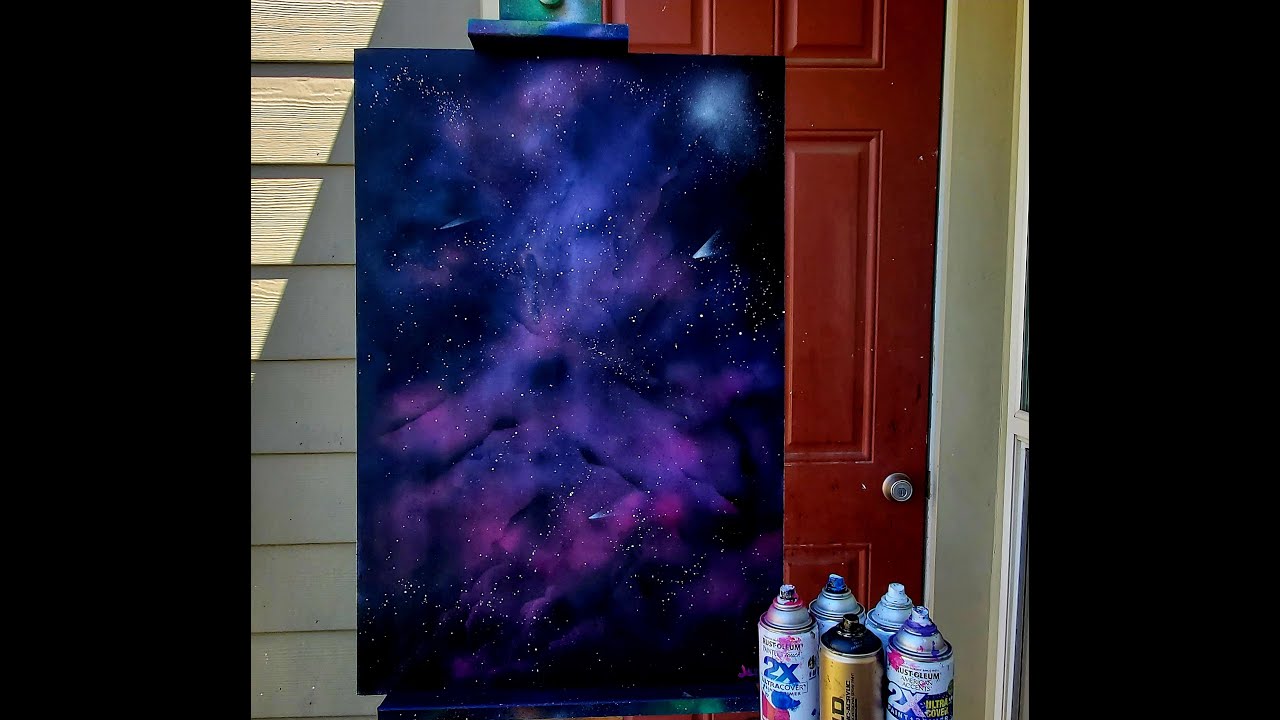 Colorful Space gas spray paint art - YouTube