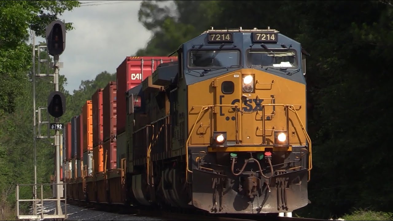 CSX 7214 leads 60mph i025 near. (double run GA) W/K5LA 06/06/24 - YouTube