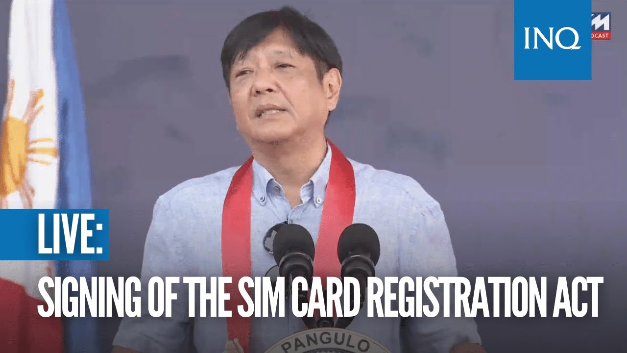 Signing of the SIM Card Registration Act - YouTube