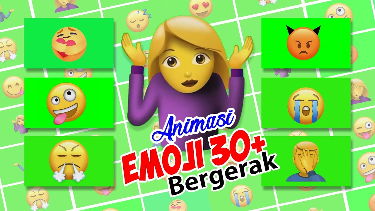 🆙Animasi Emoji 30+🤪 bergerak lucu Green screen Nocopyright - YouTube